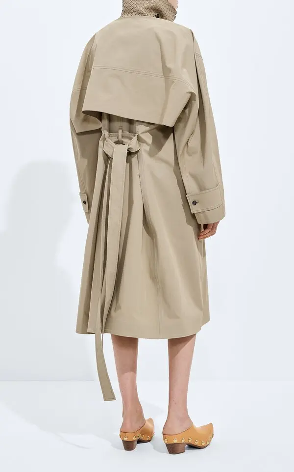 Bottega Veneta Intrecciato-collar Cotton Coat