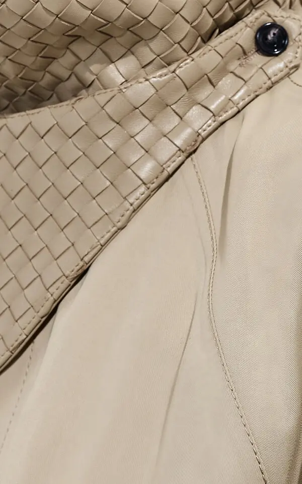 Bottega Veneta Intrecciato-collar Cotton Coat