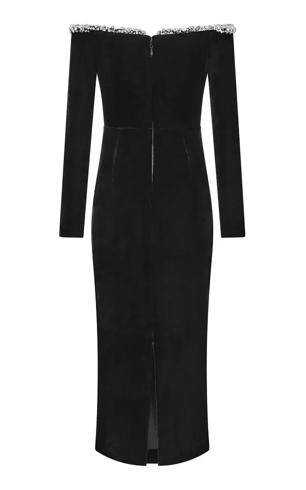 Rachel Gilbert Lyon Off-the-shoulder Midi Dress