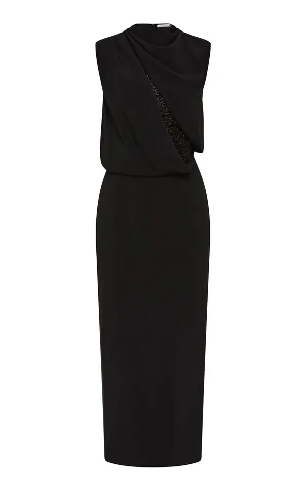 Rachel Gilbert Aiya Draped Midi Dress