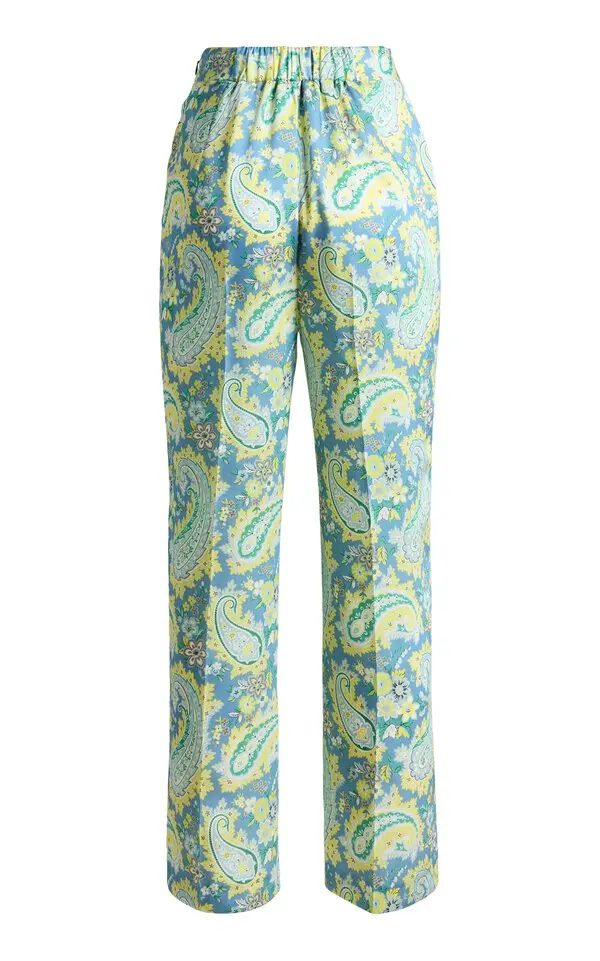 Etro Printed Cropped Straight-leg Pants