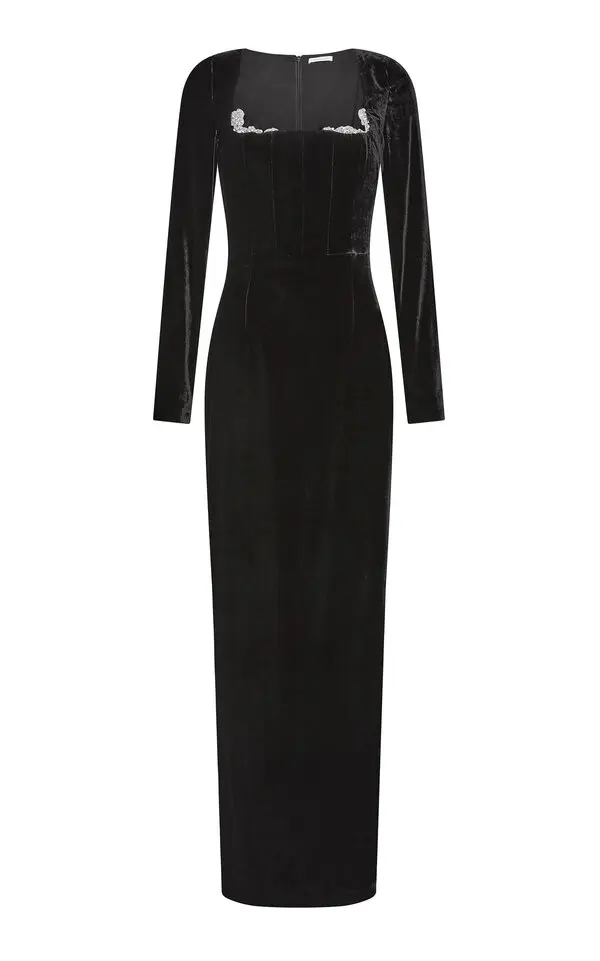 Rachel Gilbert Lyon Silk-blend Column Gown