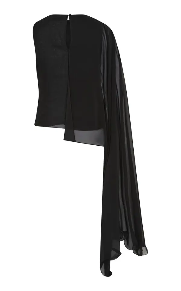 Rachel Gilbert Bailey Silk-blend Draped Cape Top