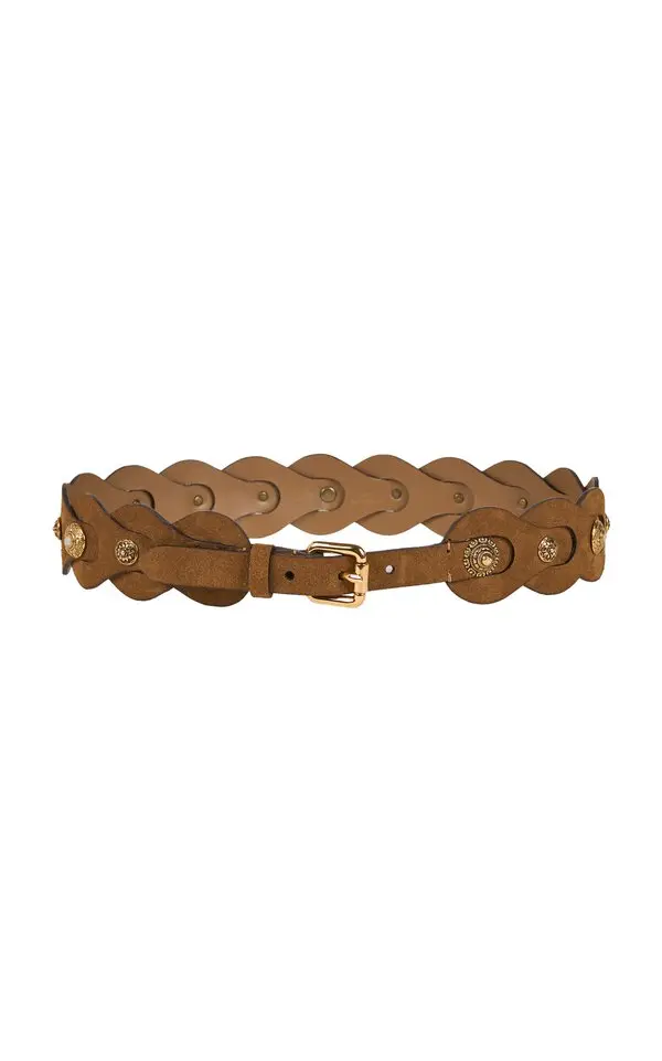 Etro Leather Belt With Rings