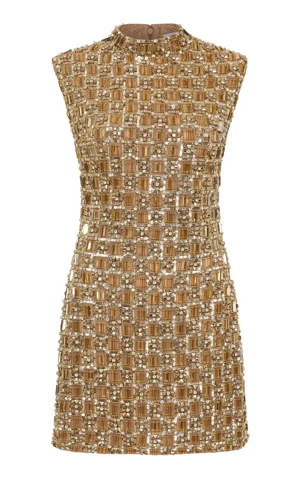 Rachel Gilbert Sinclair Embellished Mini Dress