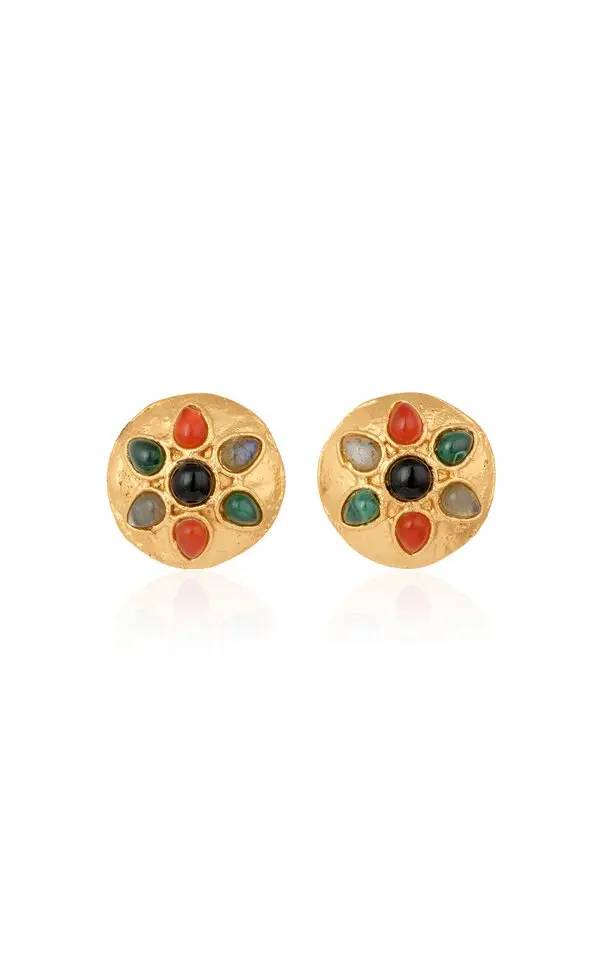 Sylvia Toledano Gold Plated Paisley Earrings