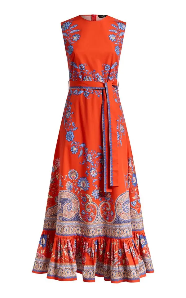 Etro Printed Cotton Maxi Dress