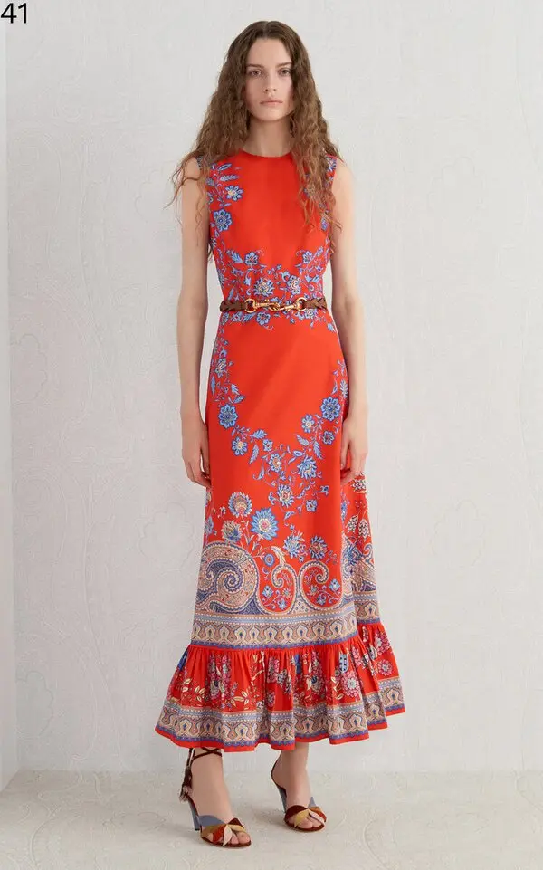 Etro Printed Cotton Maxi Dress