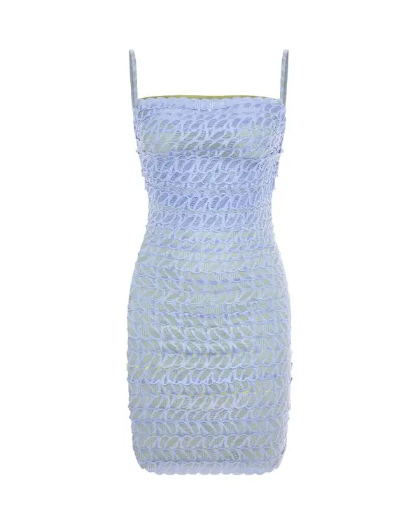 MAISON SEL Lace Ribbon Mini Dress
