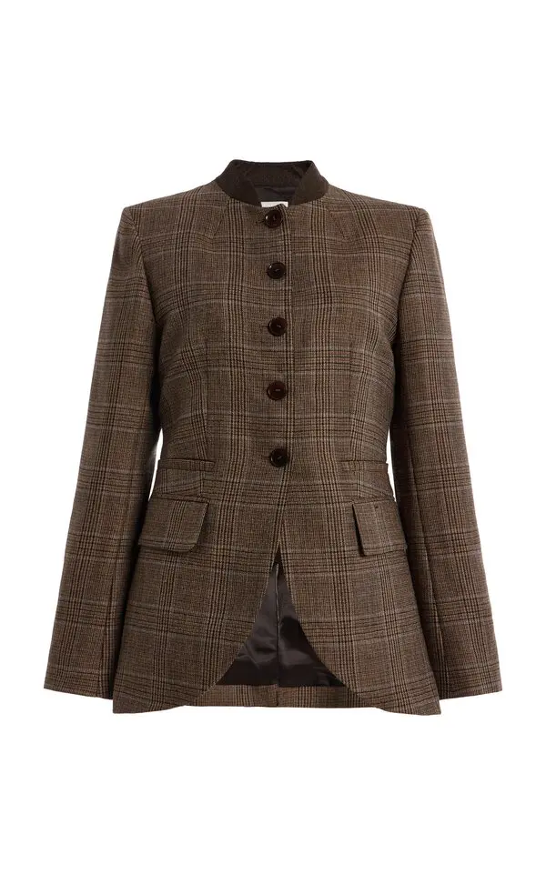 BY MALENE BIRGER Claye Checked Virgin Wool Jacket