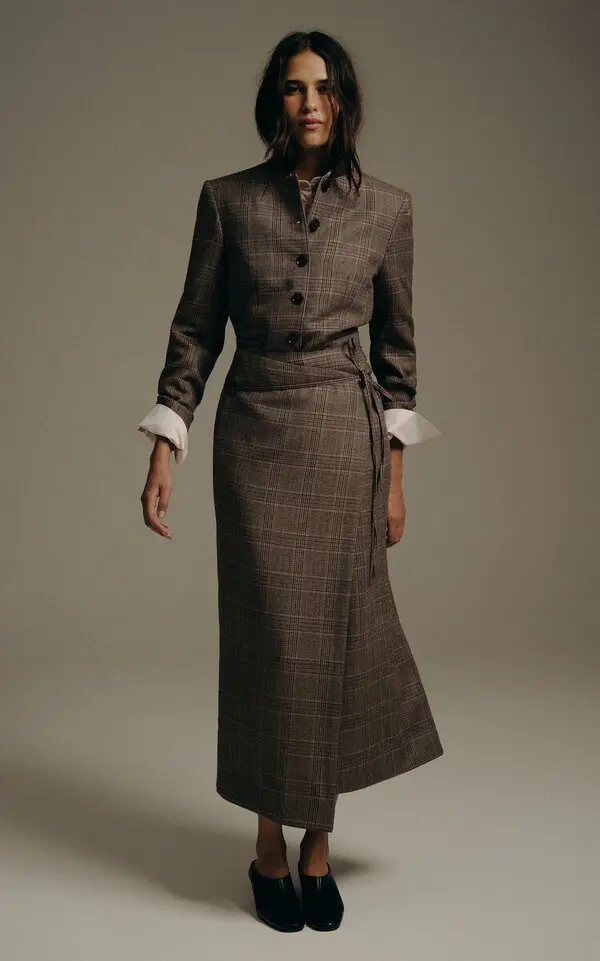BY MALENE BIRGER Claye Checked Virgin Wool Jacket