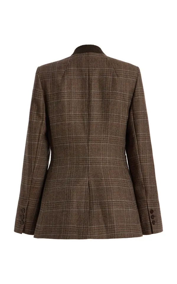 BY MALENE BIRGER Claye Checked Virgin Wool Jacket