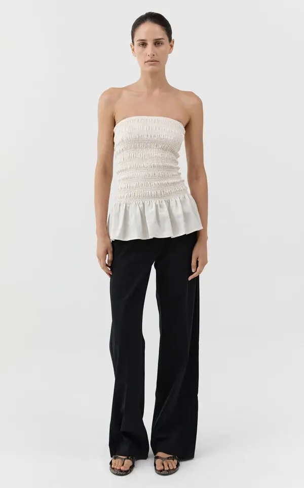 ST. AGNI Carter Wool Polyester Straight Leg Trouser