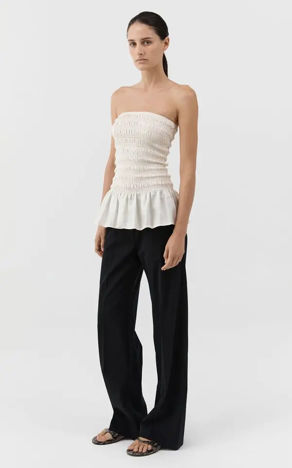 ST. AGNI Carter Wool Polyester Straight Leg Trouser