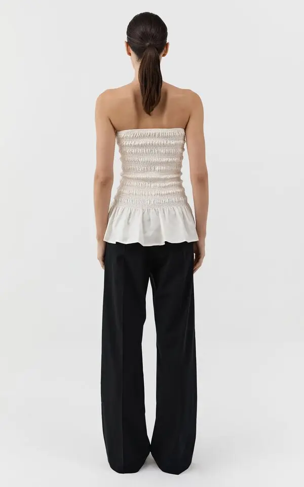 ST. AGNI Carter Wool Polyester Straight Leg Trouser