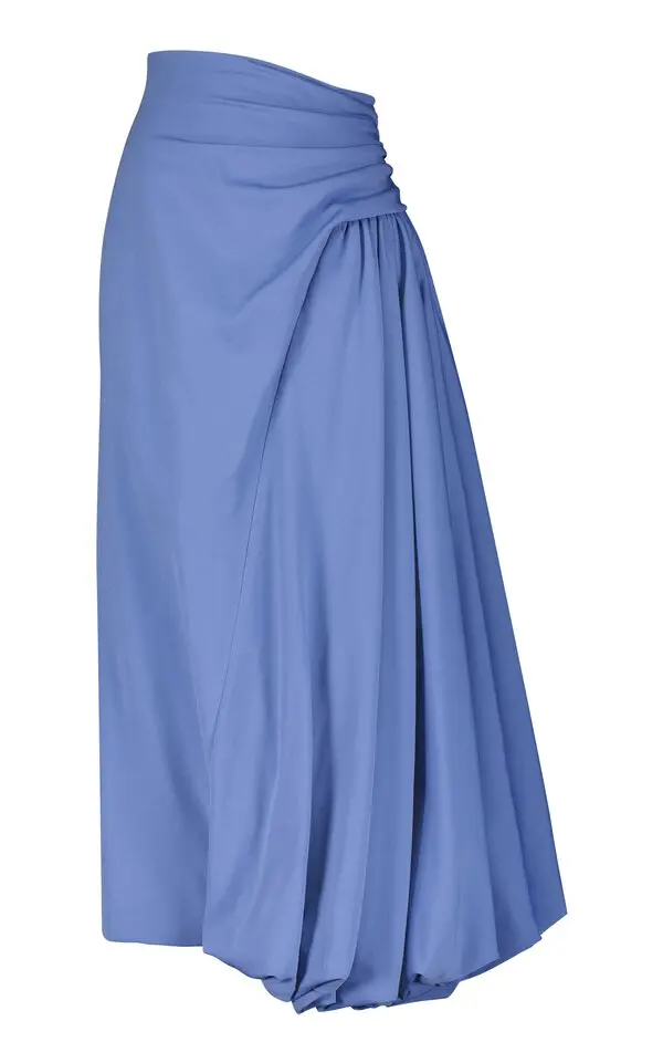 Lela Rose Faille Draped Bubble Skirt