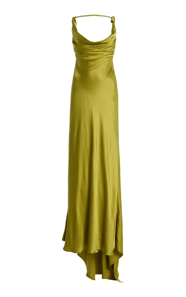 Arcina Ori Darcy Satin Maxi Gown - Green