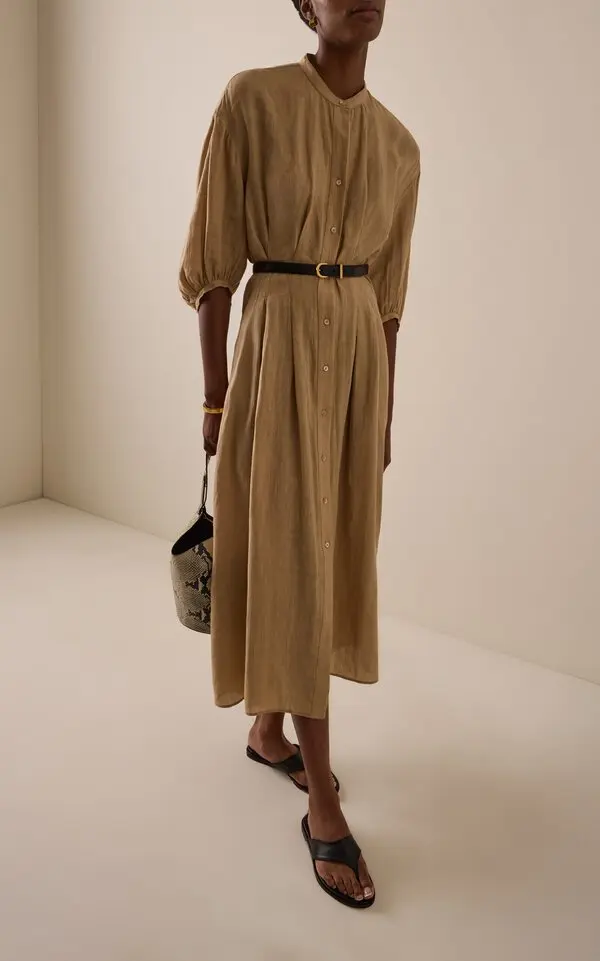 TWP Poet Sleeve Linen Maxi Dress