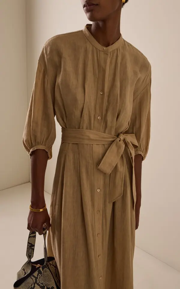 TWP Poet Sleeve Linen Maxi Dress