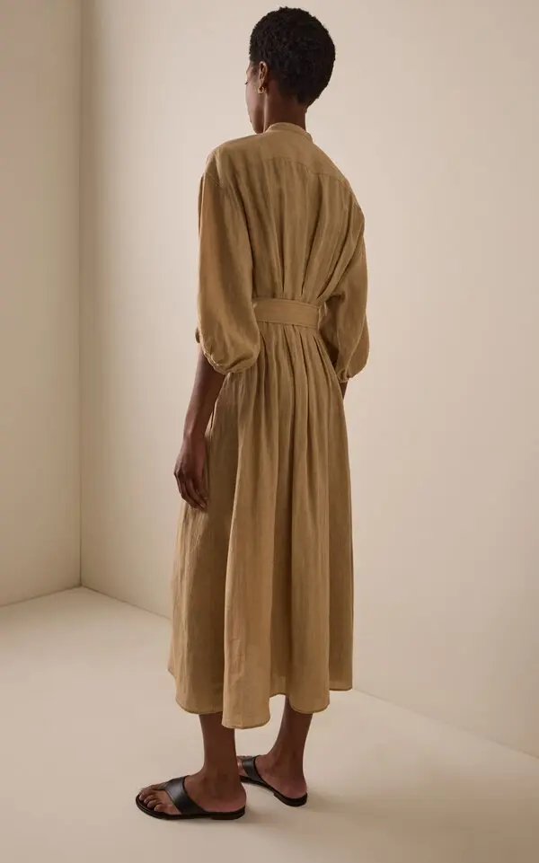TWP Poet Sleeve Linen Maxi Dress
