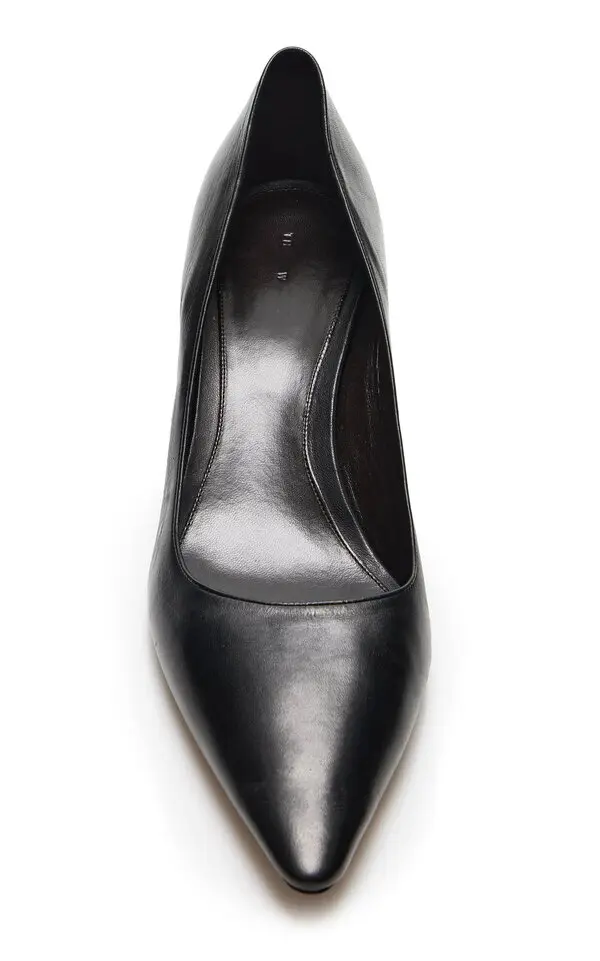 THE ROW Liisa Leather Wedge Pumps - Black