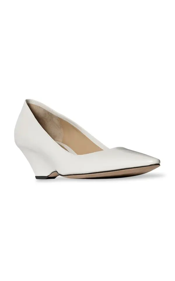 THE ROW Liisa Leather Wedge Pumps