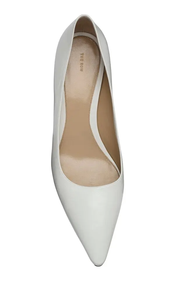 THE ROW Liisa Leather Wedge Pumps