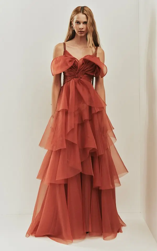 Aje Vionette Ruffled Gown