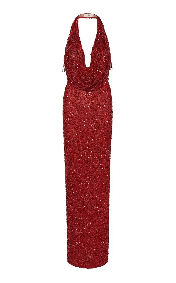 Rachel Gilbert Presley Sequin-embellished Gown