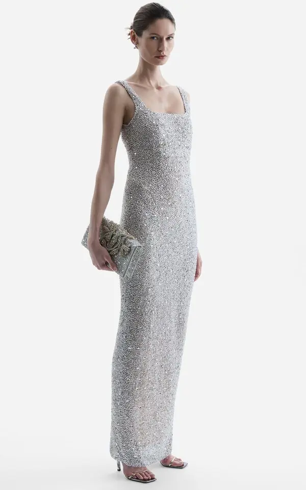 Rachel Gilbert Nala Crystal Cape Gown