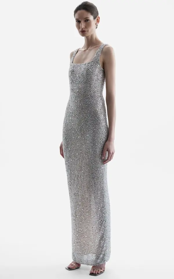 Rachel Gilbert Nala Crystal Cape Gown