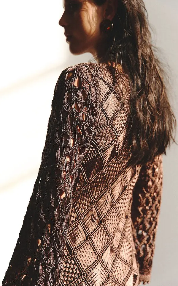 PALMA CANARIA Handwoven Macramé Mini Dress