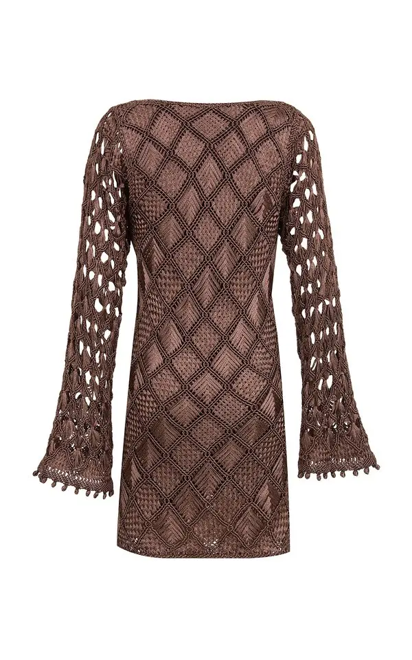 PALMA CANARIA Handwoven Macramé Mini Dress