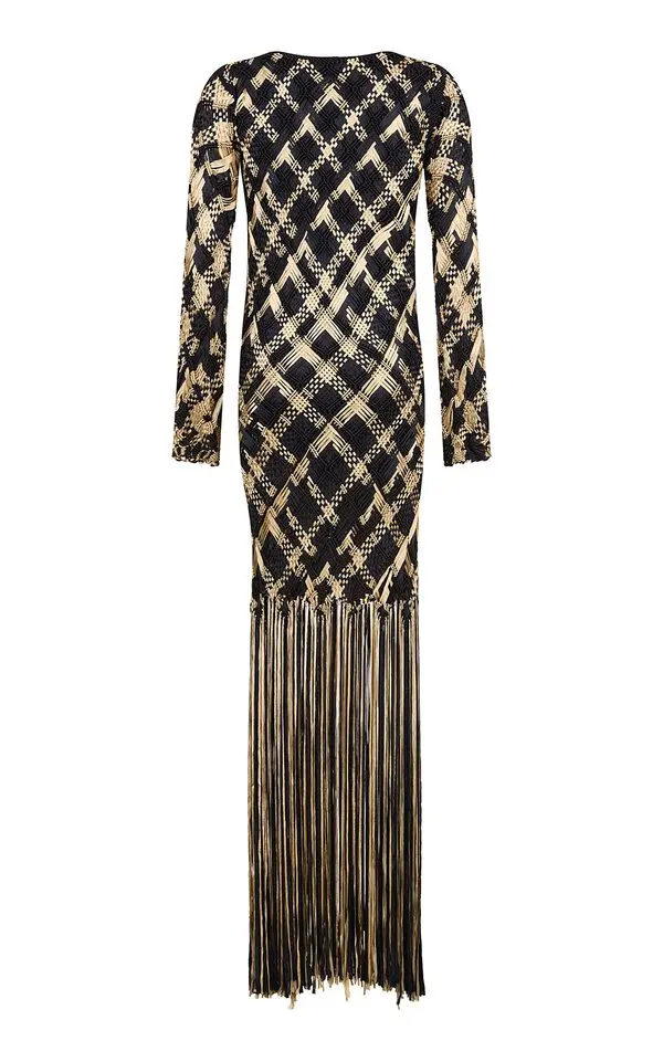 PALMA CANARIA Gretta Handwoven Macramé Maxi Dress