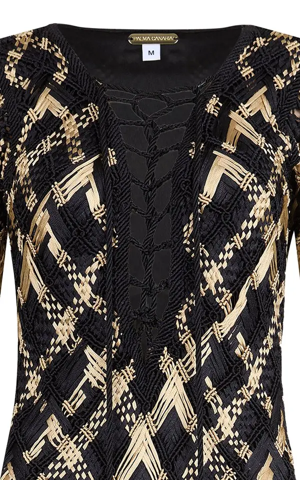PALMA CANARIA Gretta Handwoven Macramé Maxi Dress