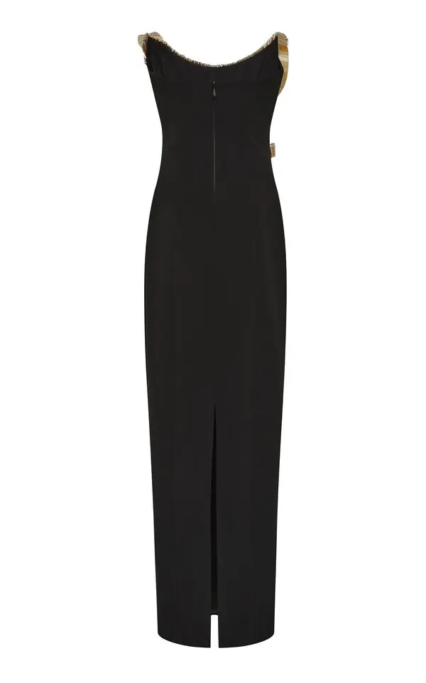 Rachel Gilbert Malik Ruffle-trimmed Column Gown