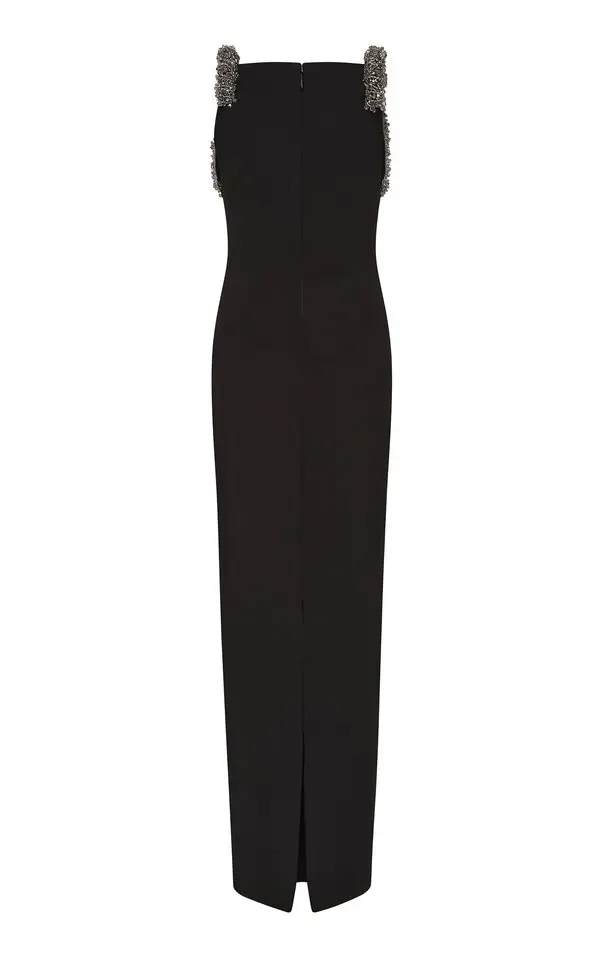 Rachel Gilbert Riley Embellished Wool-silk Gown
