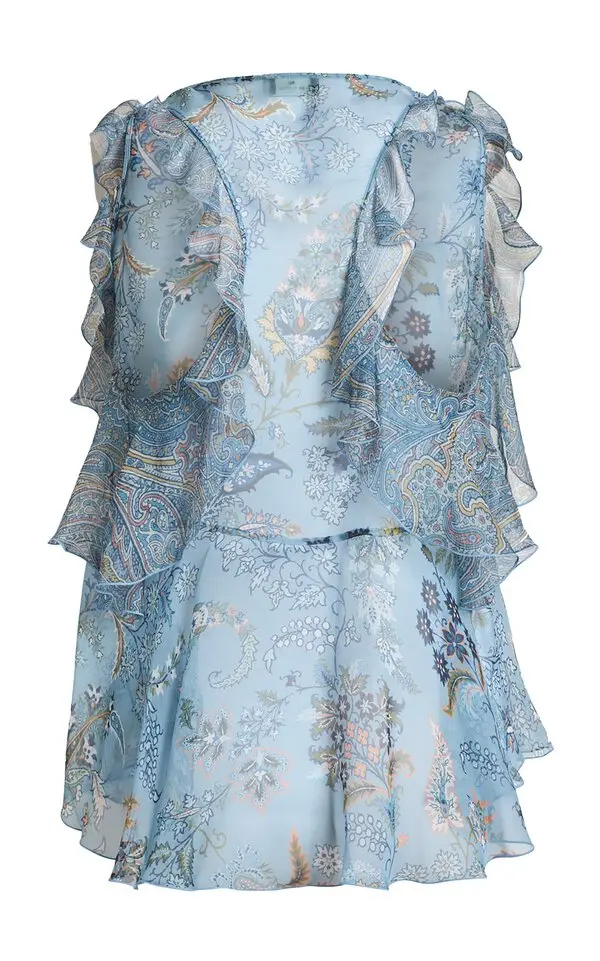 Etro Ruffled Silk Top