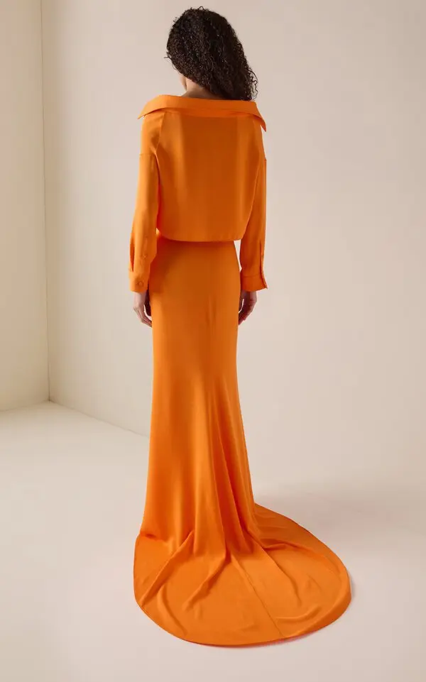 Balenciaga Shirt-detailed Silk Gown