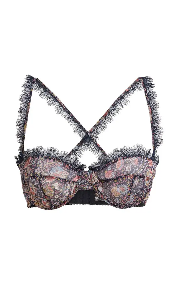 Etro Patterened Silk Bra - Multi