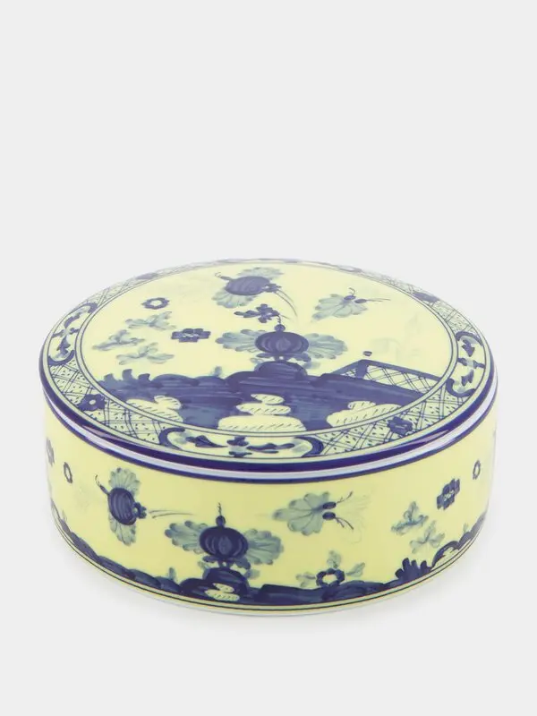 GINORI 1735 Oriente Italiano Citrino Trinket Box - Yellow