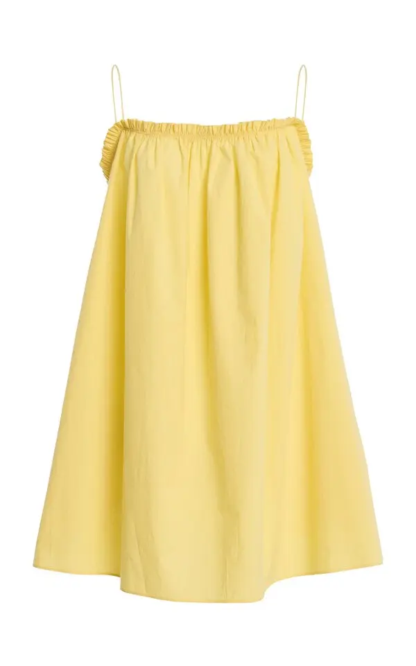 Matteau Frill Cotton Mini Cami Dress - Yellow