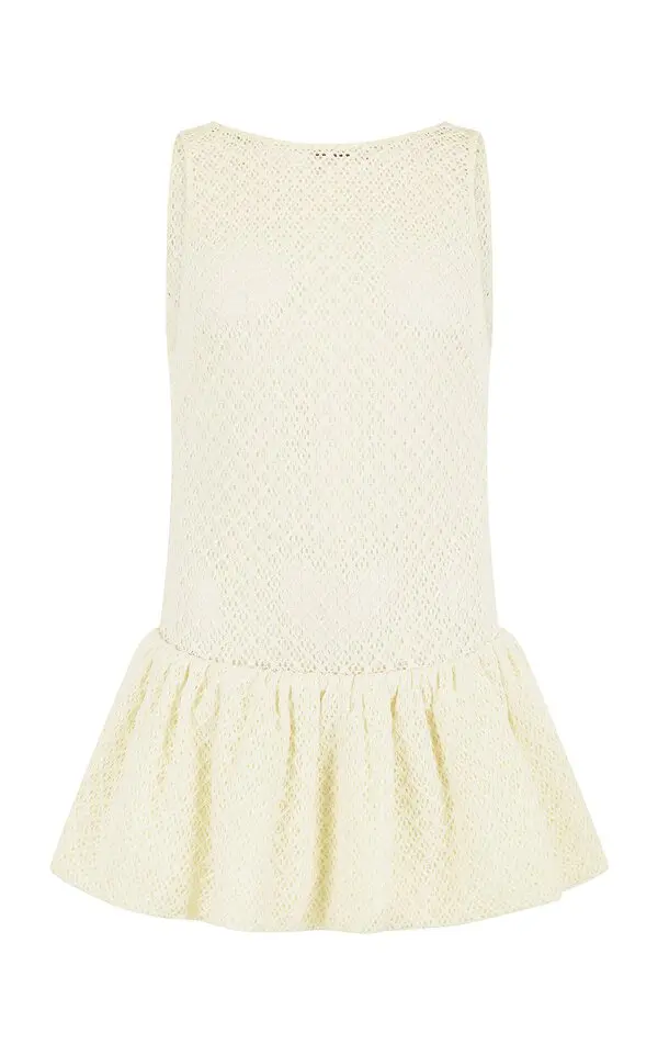 HARRIS TAPPER Exclusive Sirius Lace Peplum Top - Ivory