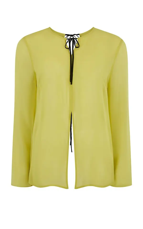 HARRIS TAPPER Sheer Silk Georgette Blouse