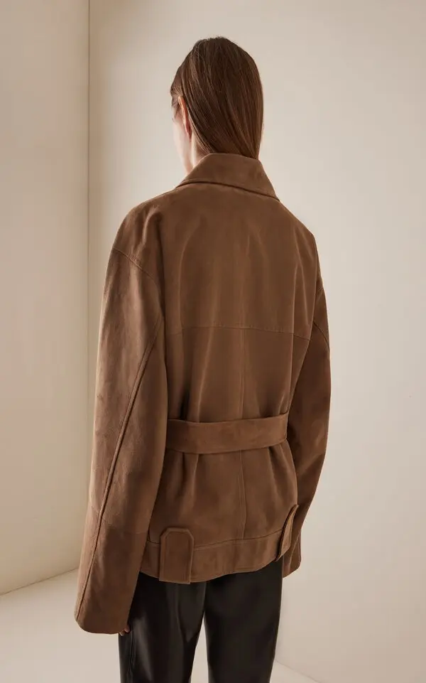 Khaite Alder Belted Suede Jacket