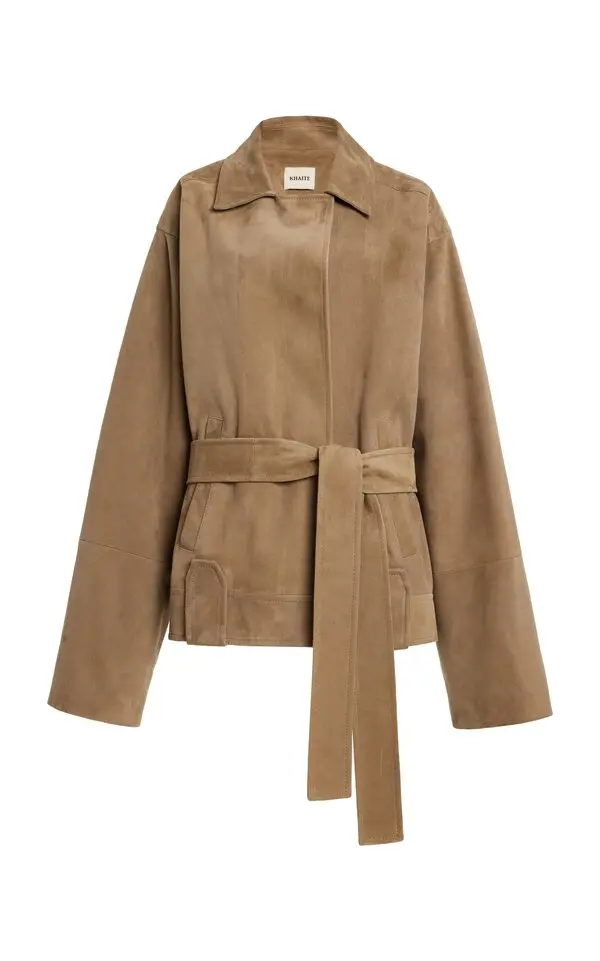 Khaite Alder Belted Suede Jacket