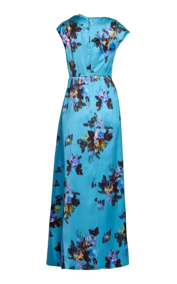 Erdem Asymmetric Floral Duchess Gown