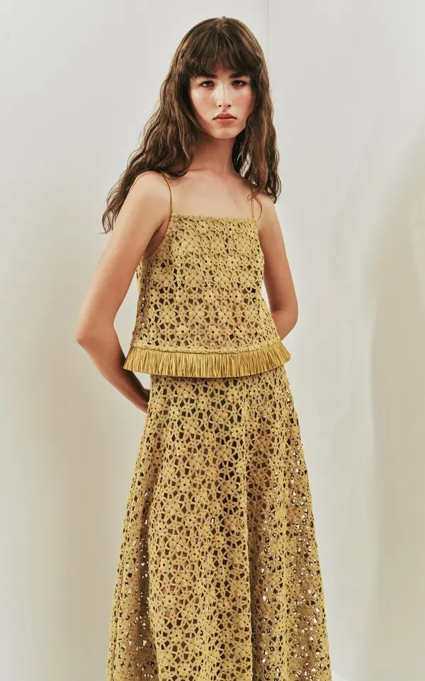 Aje Alora Cotton Lace Top