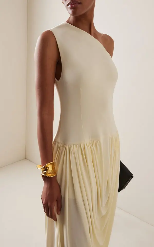 Brandon Maxwell Exlcusive The Mila Draped Jersey Midi Dress