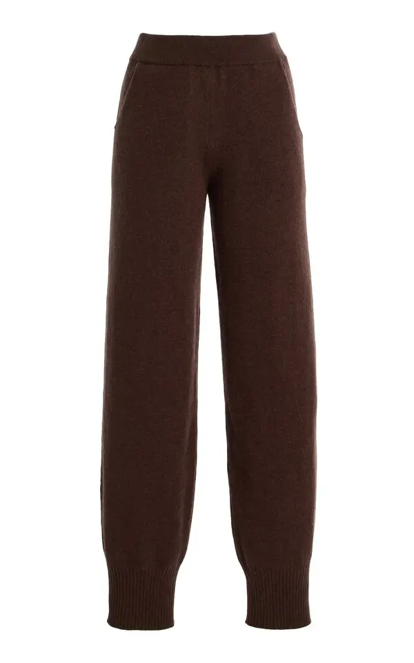 AMIYA Heritage Travel Cashmere Wide-leg Pants